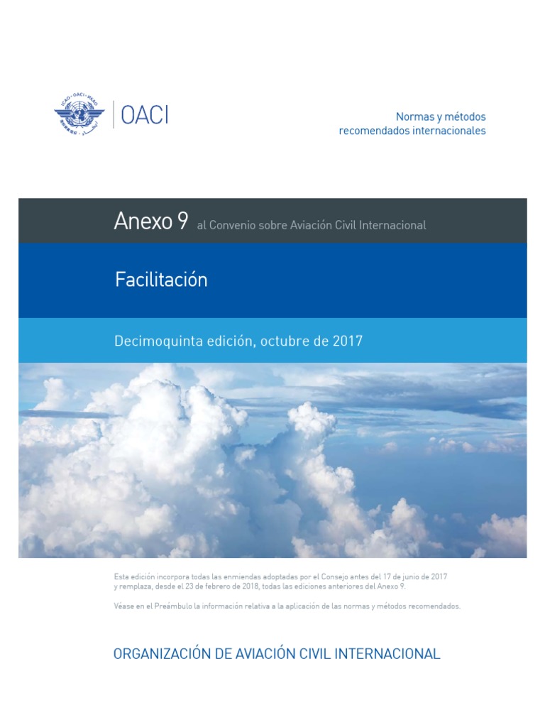 ANEXO 9. Facilitación | PDF | Aeropuerto | Tratado
