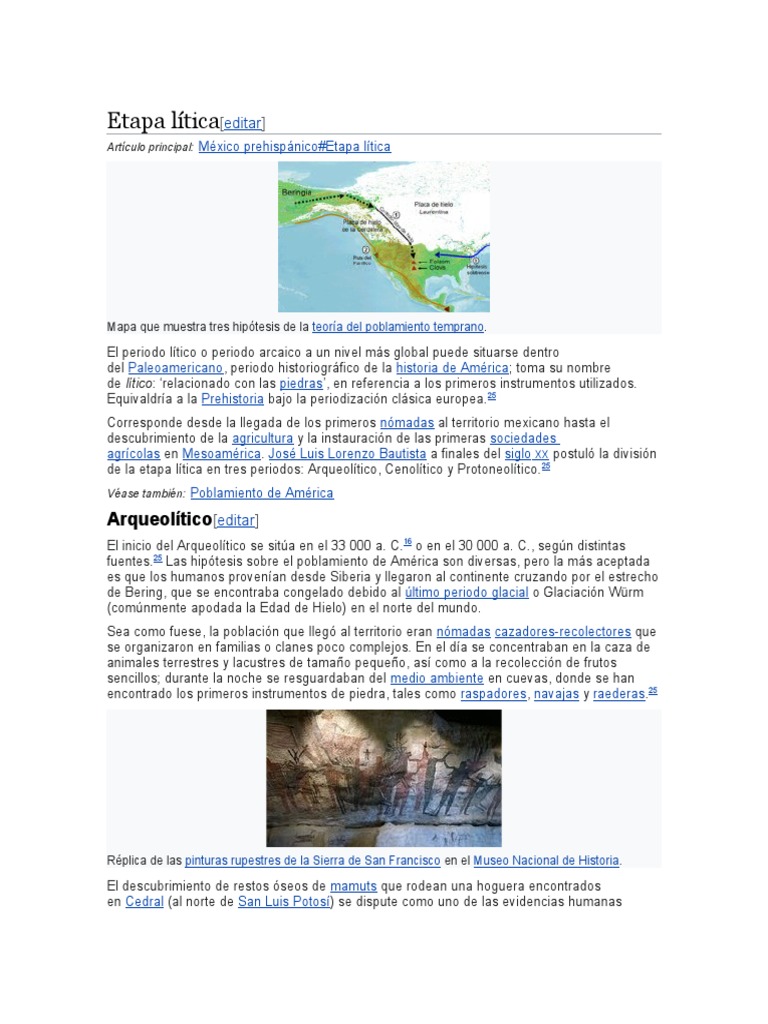 Características del Arqueolítico en América | PDF | Oasisamerica ...