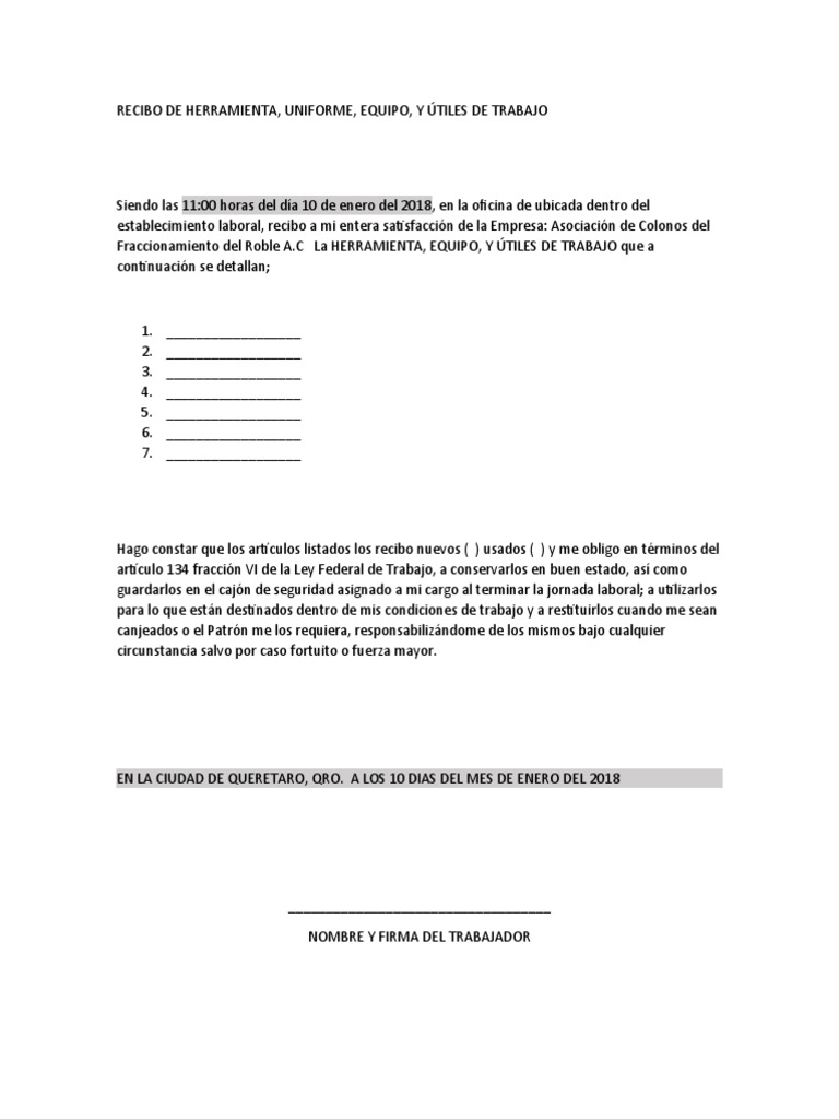 03.-Responsiva de Materiales | PDF