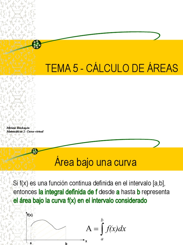 Tema 5 Calculo de Areas | PDF | Curva | Matemáticas
