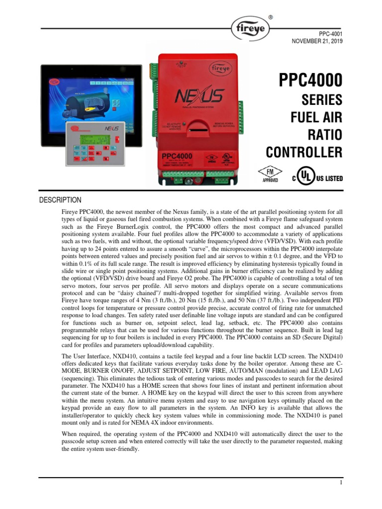 Nexus Ppc4000 Series Fuel Air Ratio Controller | PDF | Relay ...