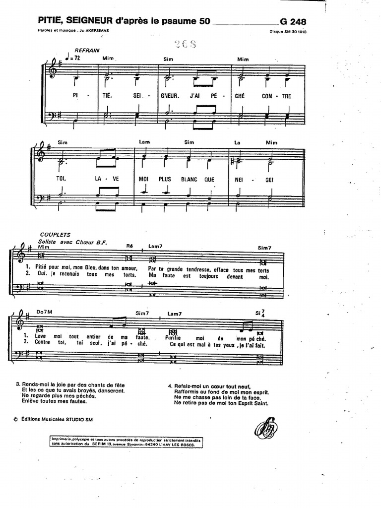 268 - Pitié, Seigneur | PDF