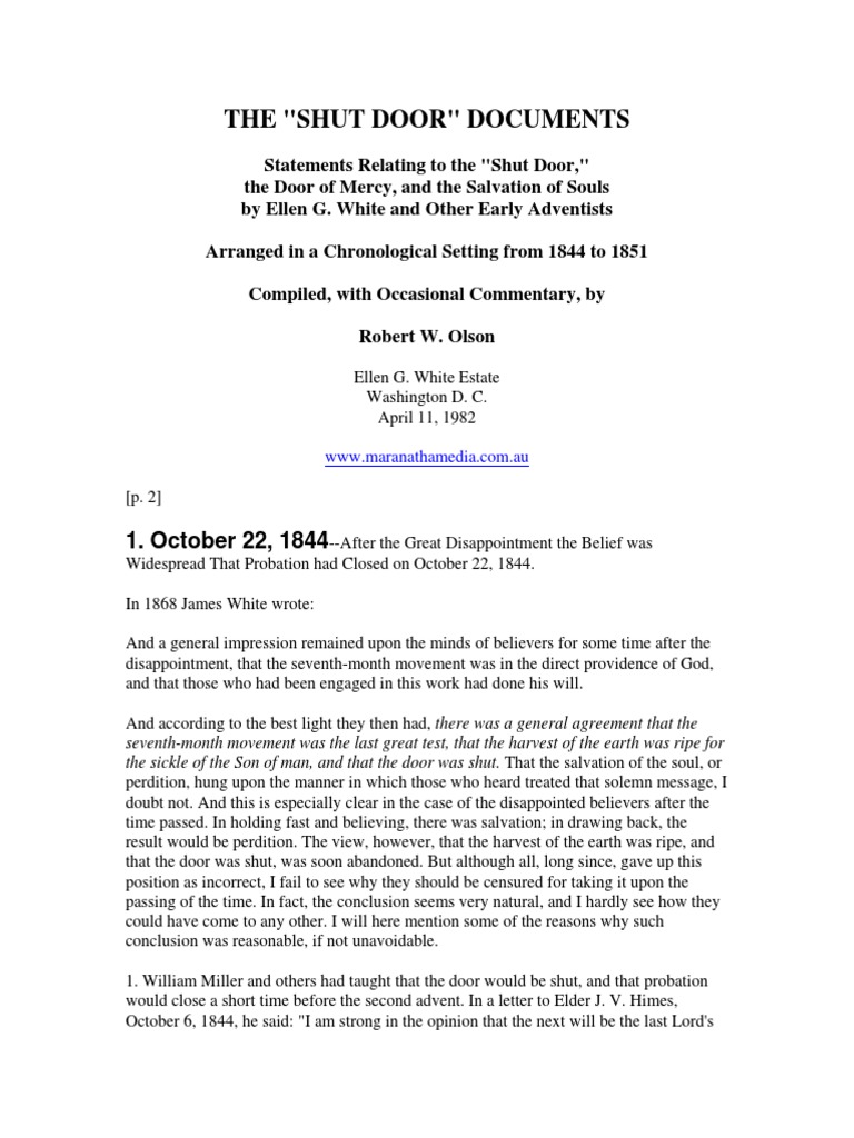 The - Shut Door - Documents | PDF | Religion & Spirituality