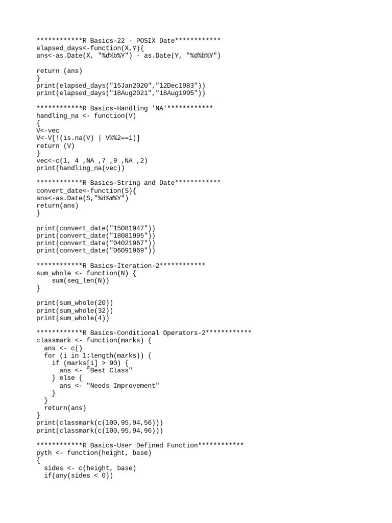 R Programming Hands-On1 | PDF