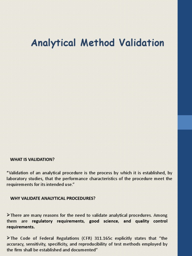 Analytical Method Validation Overview | PDF | Detection Limit ...