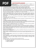 Manufacturing Accounts Notes and Questions | PDF | Expense | Inventory