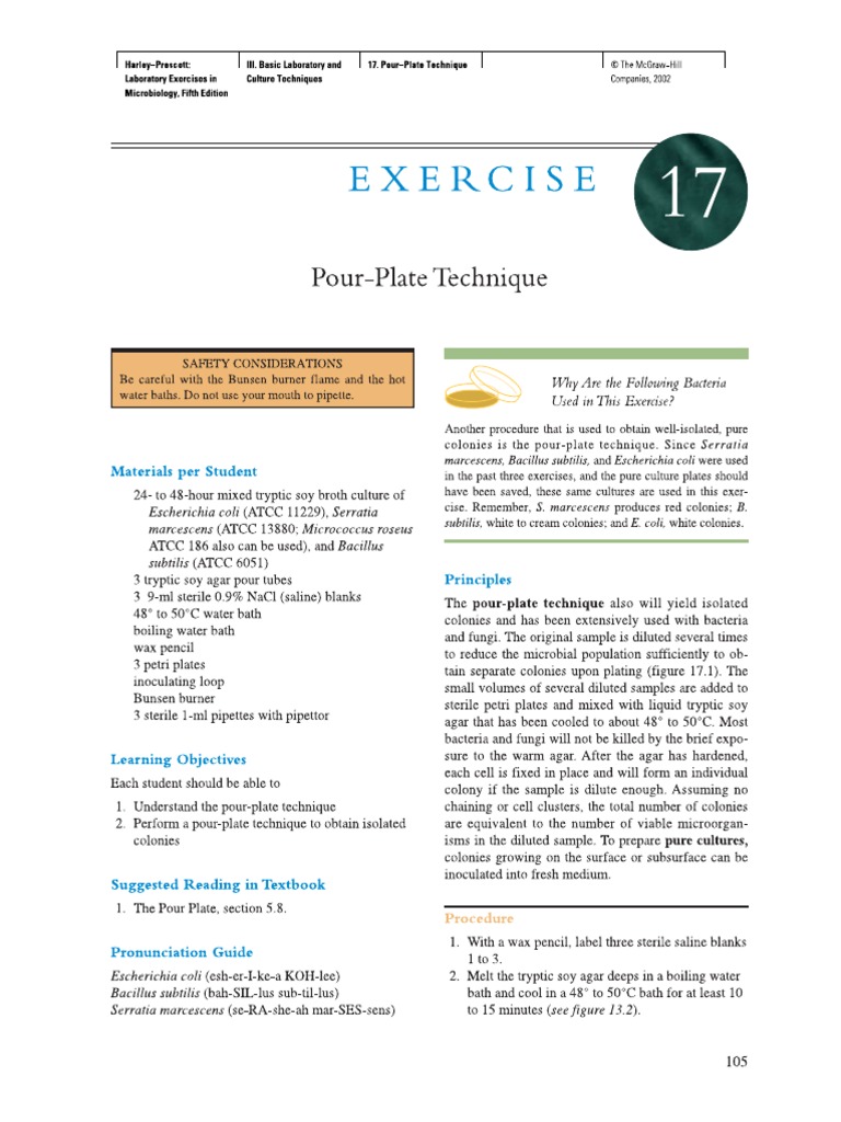 Practical - Pour Plate Technique | PDF