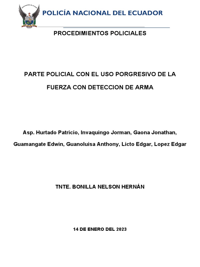 Parte Policial | PDF | Policía | Crímenes
