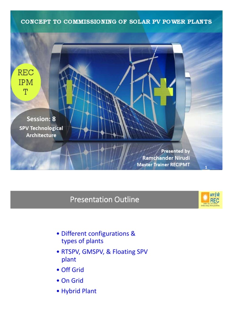 SPV Technological Architecture-RECIPMT-as Per Common PPT Templet | PDF ...