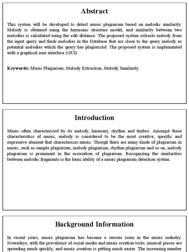 Music Plagiarism Detection System Pdf Data Mining Methodology