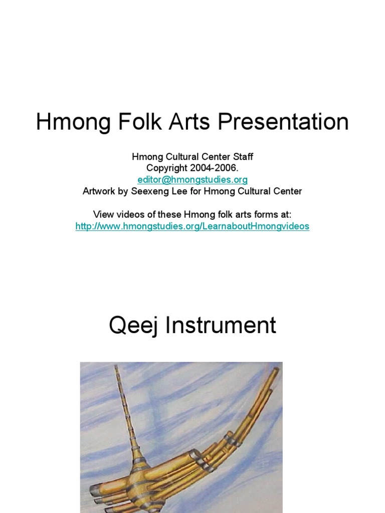 Hmong Folk Arts Presentation | PDF | Hmong People