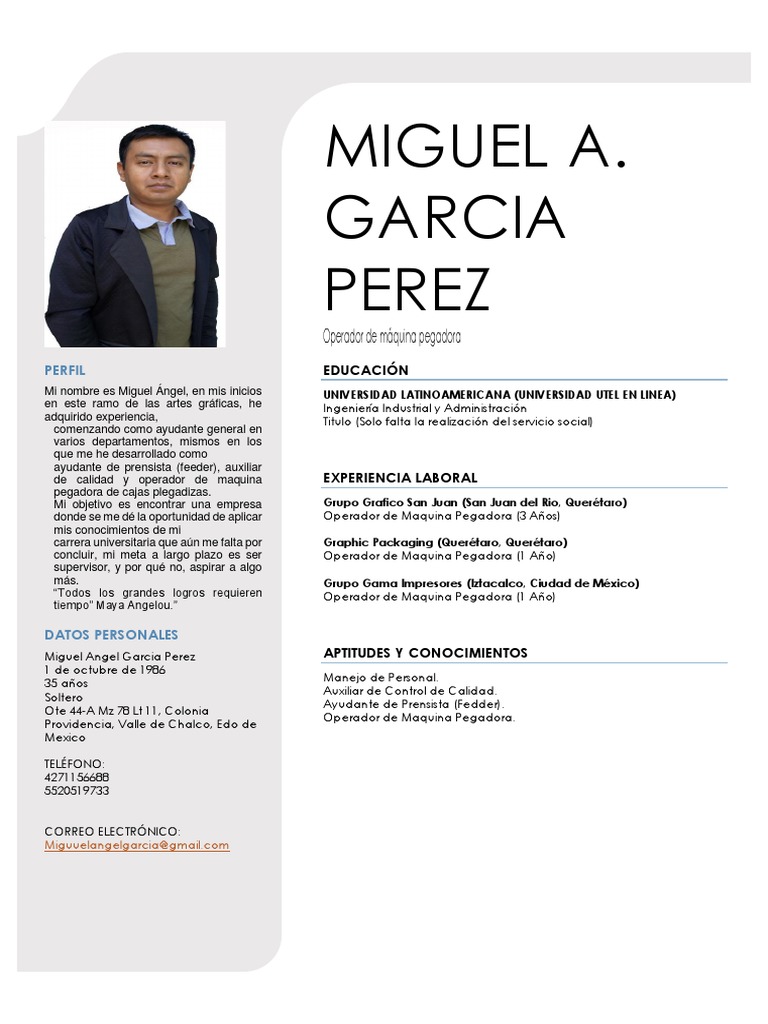 CV Miguel A. Garcia | PDF
