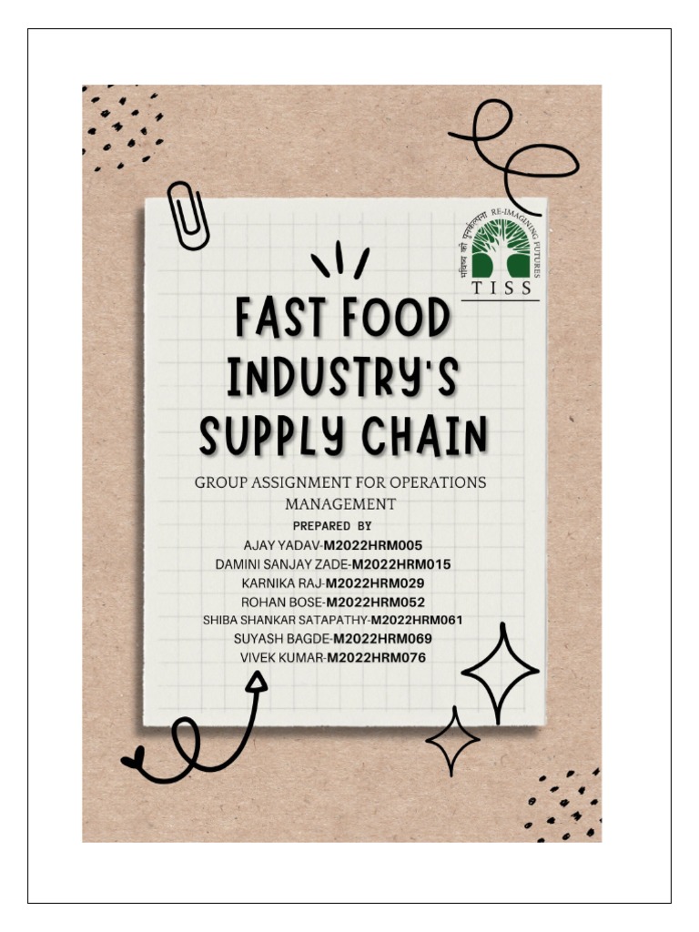 Group 9 - Operations | PDF | Supply Chain | Fast Food