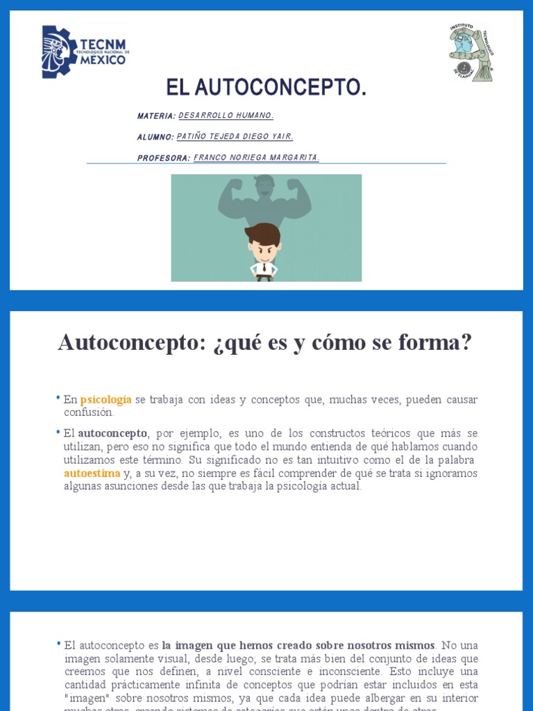 El Autoconcepto | PDF | Autoestima | Autoconcepto
