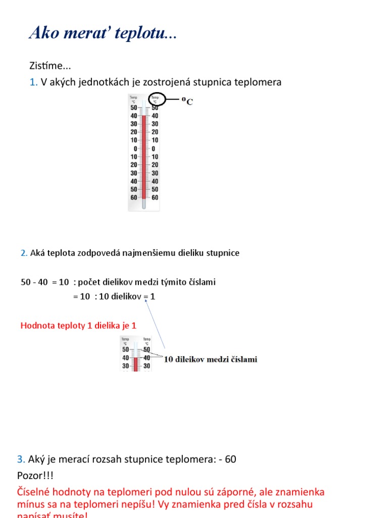 Ako Merať Teplotu | PDF