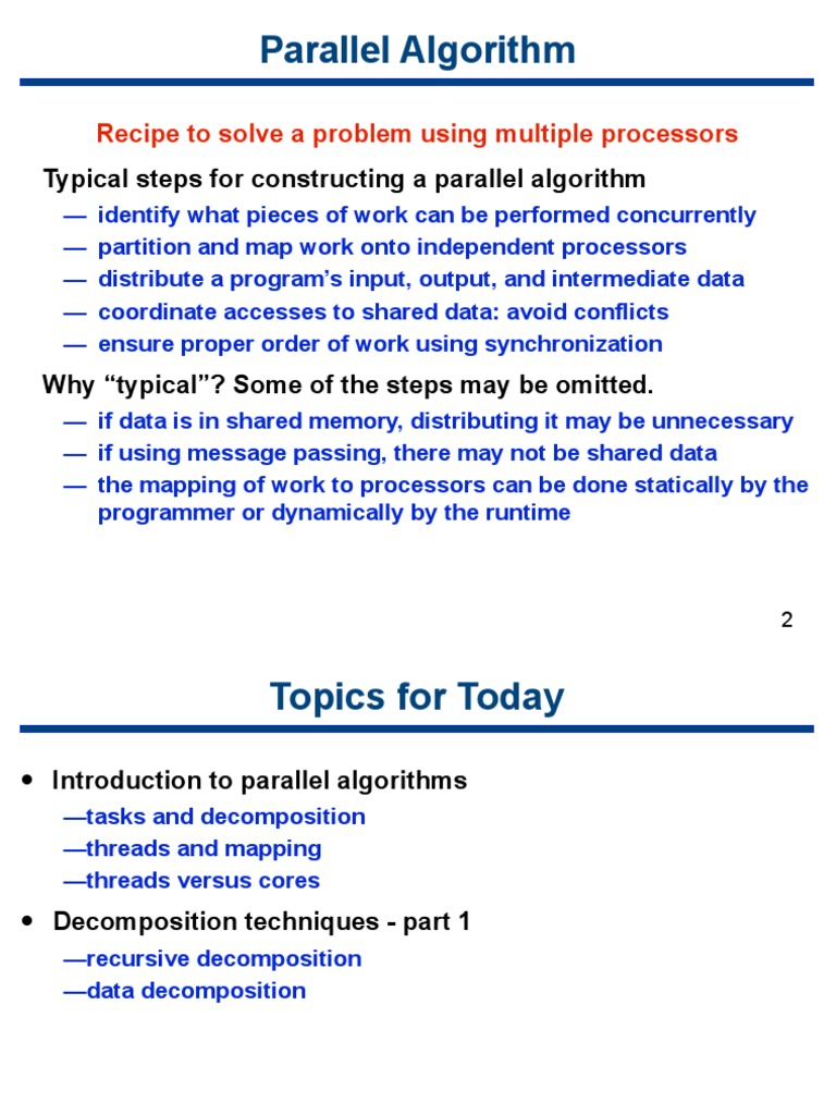 Concurrencydecomposition Parallel Algorithm Pdf Thread Computing Parallel Computing