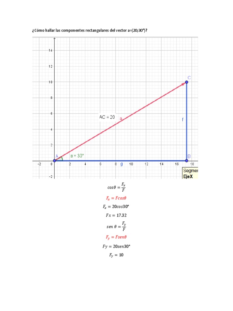 Componentes Rectangulares de un Vector | PDF