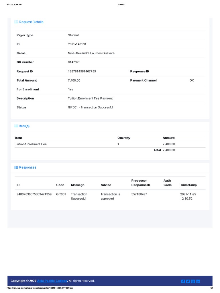 Request Details | PDF