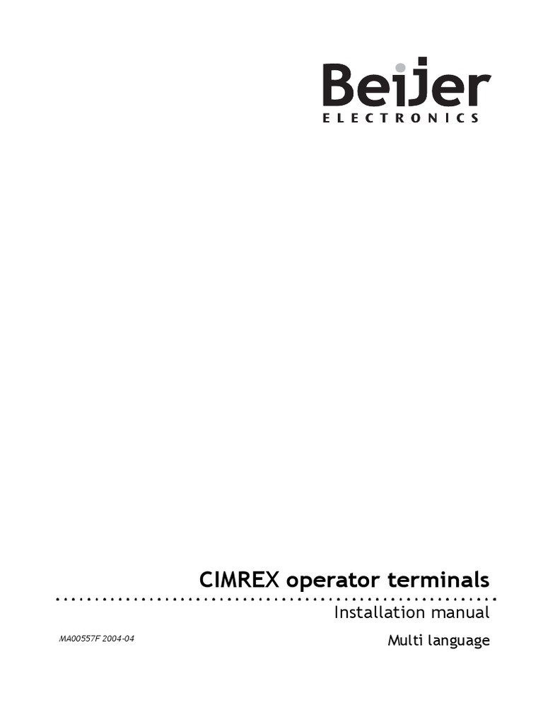 CIMREX-Terminal 5-91 InstallationManual MA00557F | Download Free PDF | Electrical Wiring | Computing
