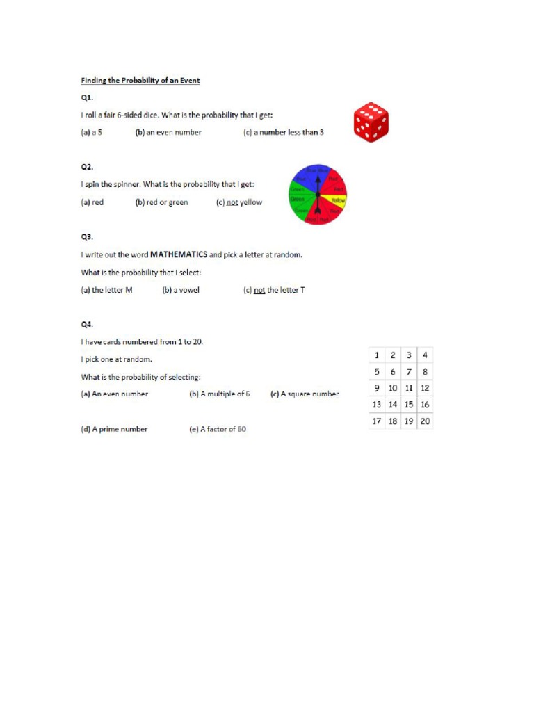Probability Ws | PDF
