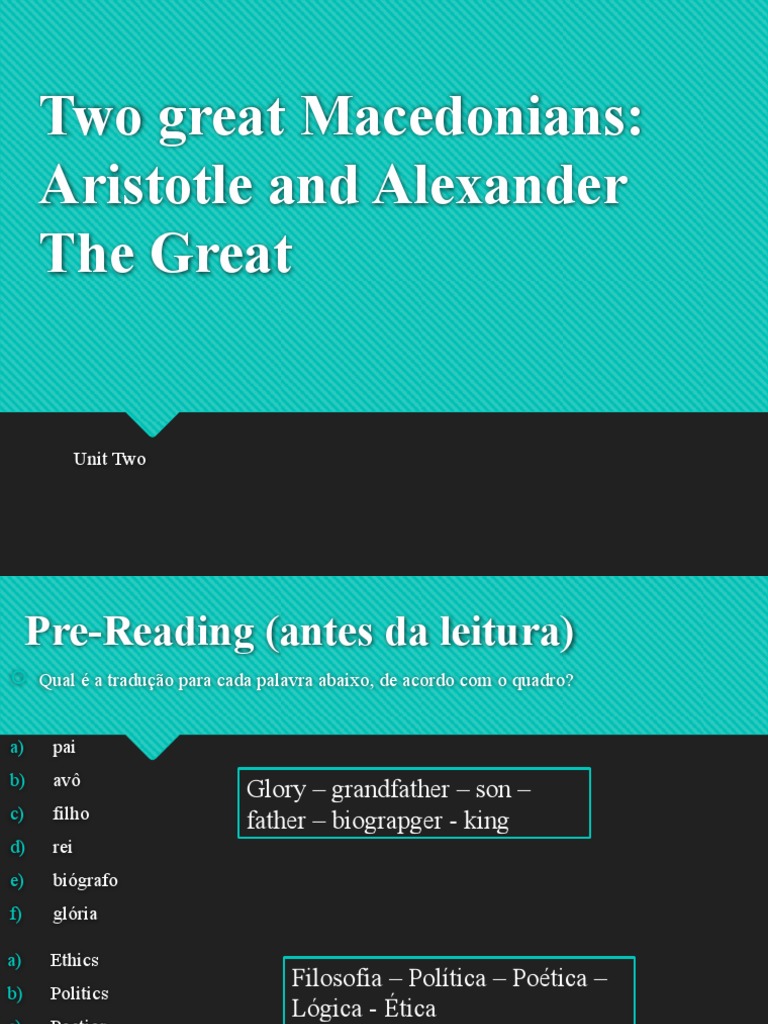Aula 2 - Two Great Macedonians | PDF | Aristotle | Alexander The Great