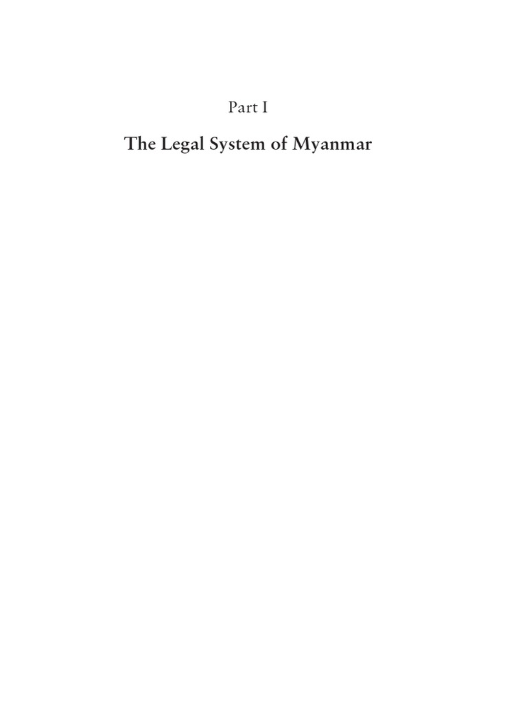Legal System of Myanmar | PDF | Myanmar | Constitution