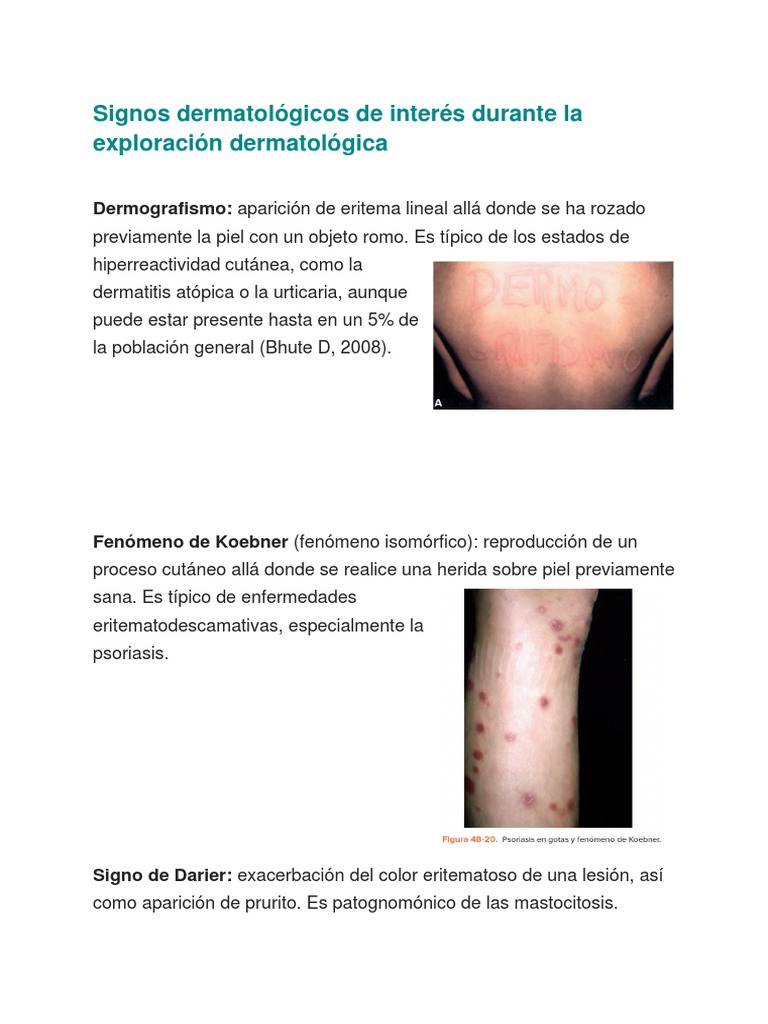 Signos Dermatológicos | PDF