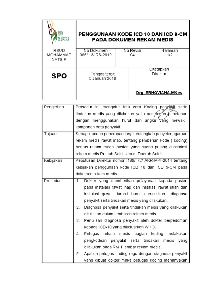 Prosedur Koding ICD 10 di Rekam Medis | PDF | Pengelolaan Keuangan & Uang