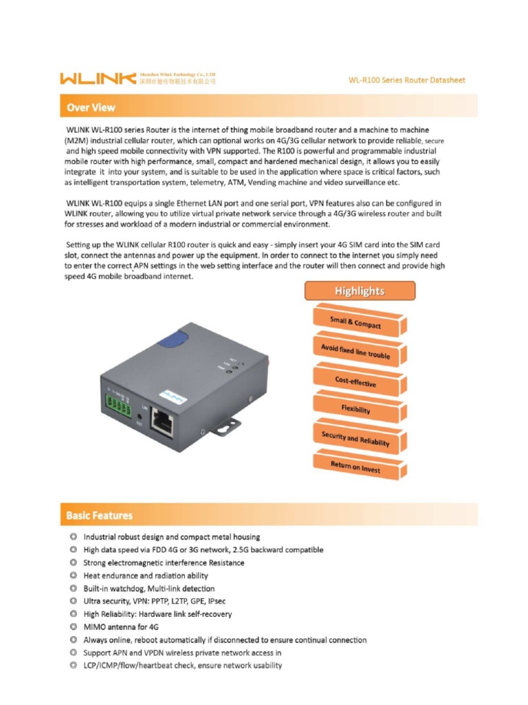 WL R100 Router Actualizada | PDF
