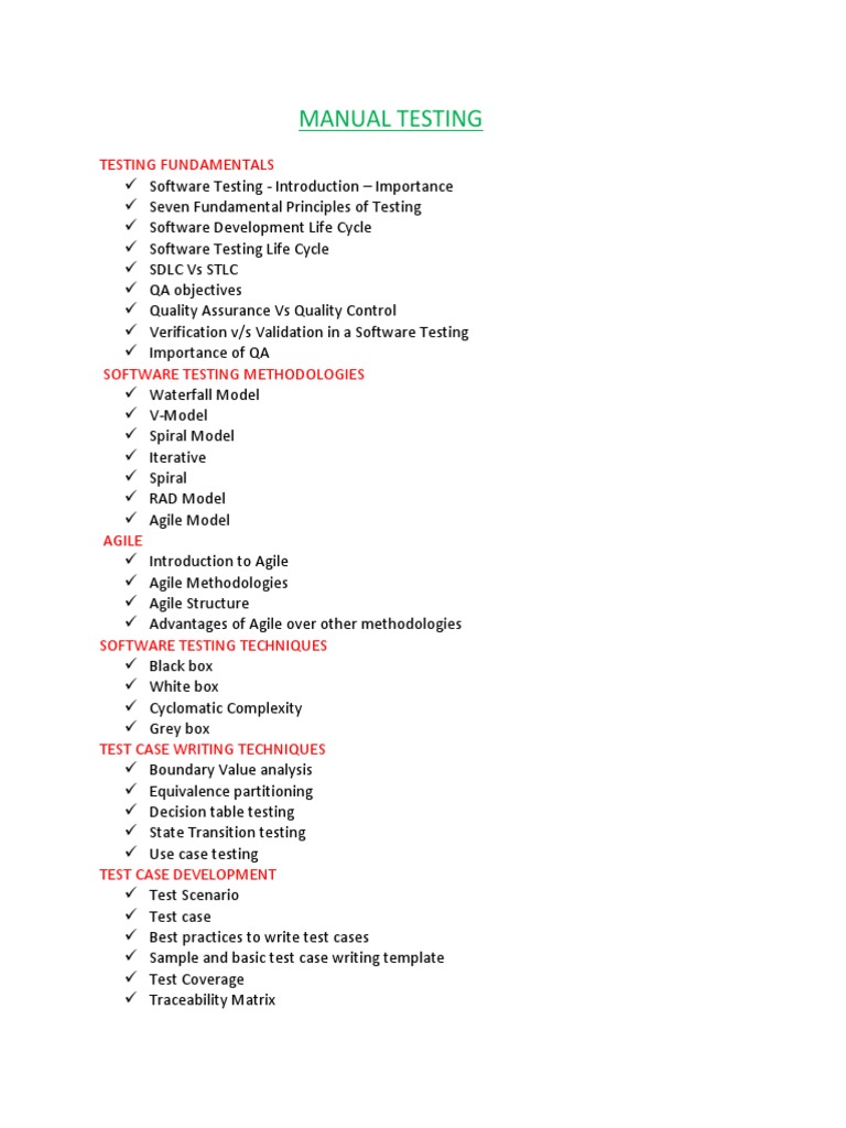 Manual & SELENIUM COURSE CONTENT PDF | PDF | Software Testing ... Manual & SELENIUM COURSE CONTENT PDF | PDF | Software Testing ...