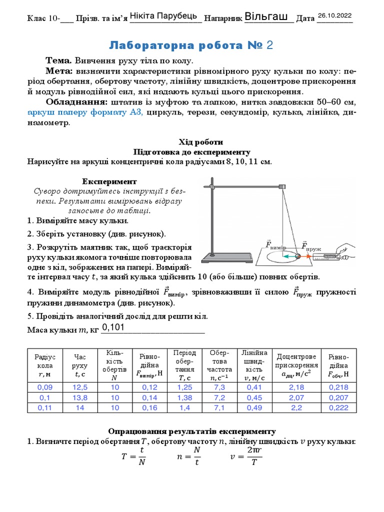 Parubets Practical Work 2 | PDF