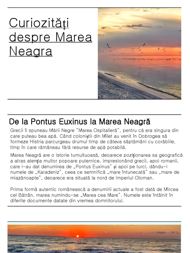 Marea Neagra - Curiozitati | PDF