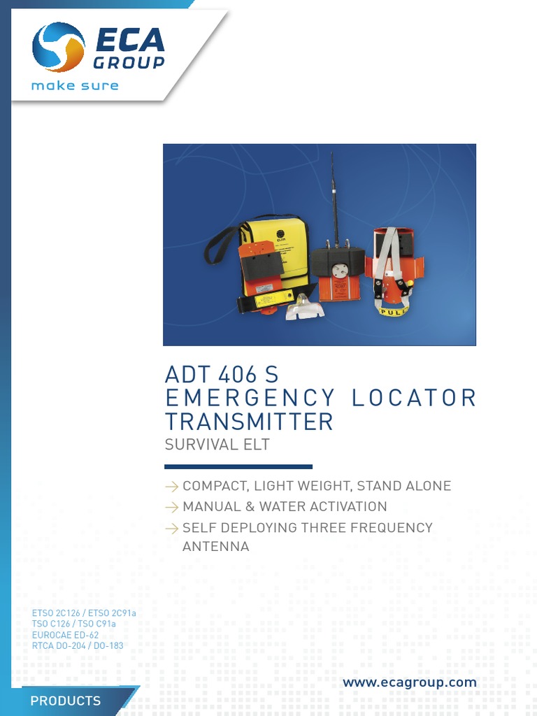 ADT 406 S Emergency Locator Transmitter | PDF | Transmitter | Radio