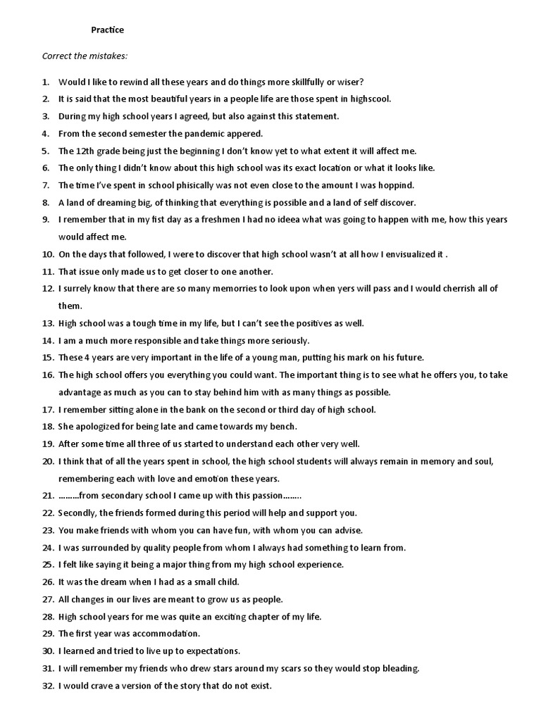 Practice-Correct The Mistakes-C1 | PDF | Psychology | Cognition