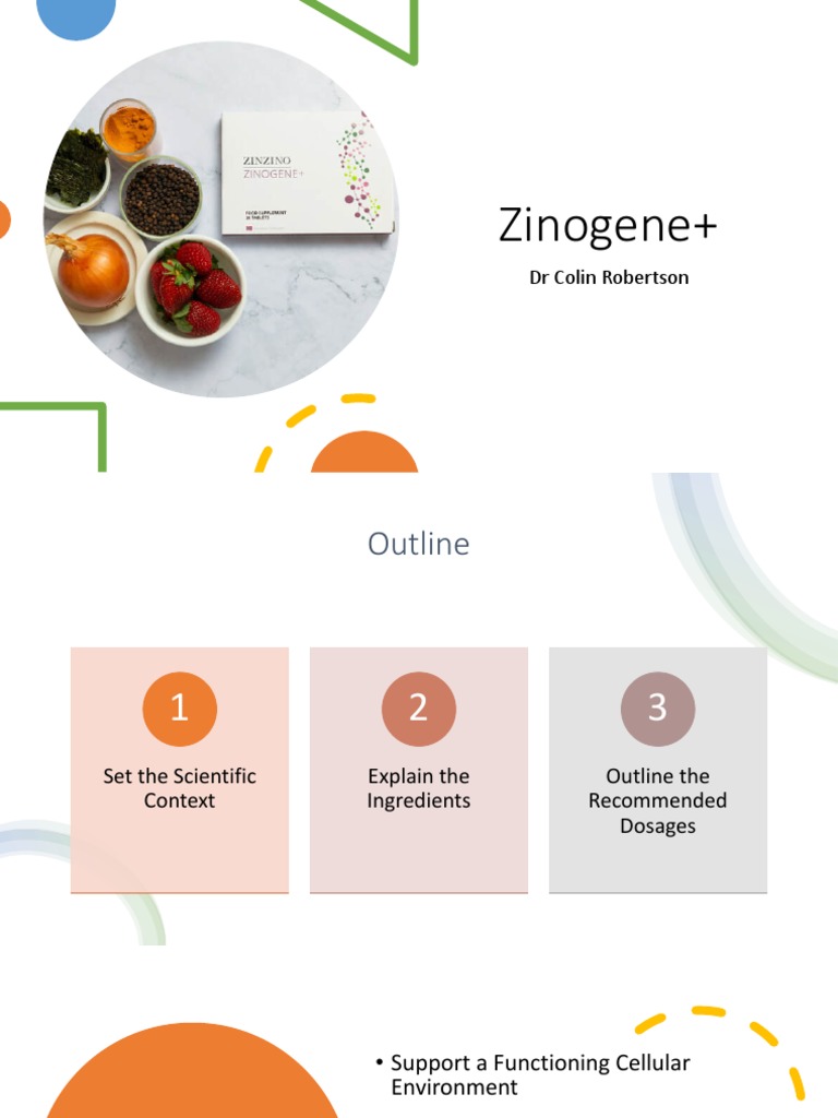 ZinoGene Plus DR Colin Roberts Presentation | PDF | Oxidative Stress ...