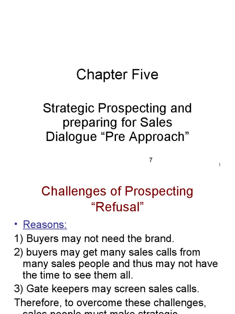 Chapter 5 Strategic Prospecting | PDF | Sales | Communication