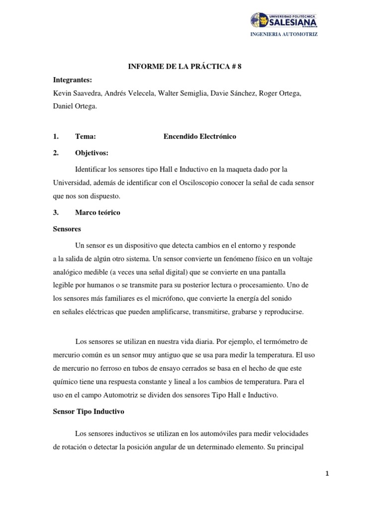 Practica 8 - Encendido Electronico | PDF | Inductor | voltaje Practica 8 - Encendido Electronico | PDF | Inductor | voltaje