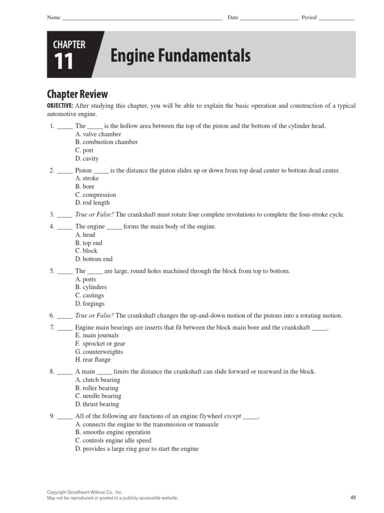 ch11 Engine Fundamentals | PDF | Internal Combustion Engine | Piston