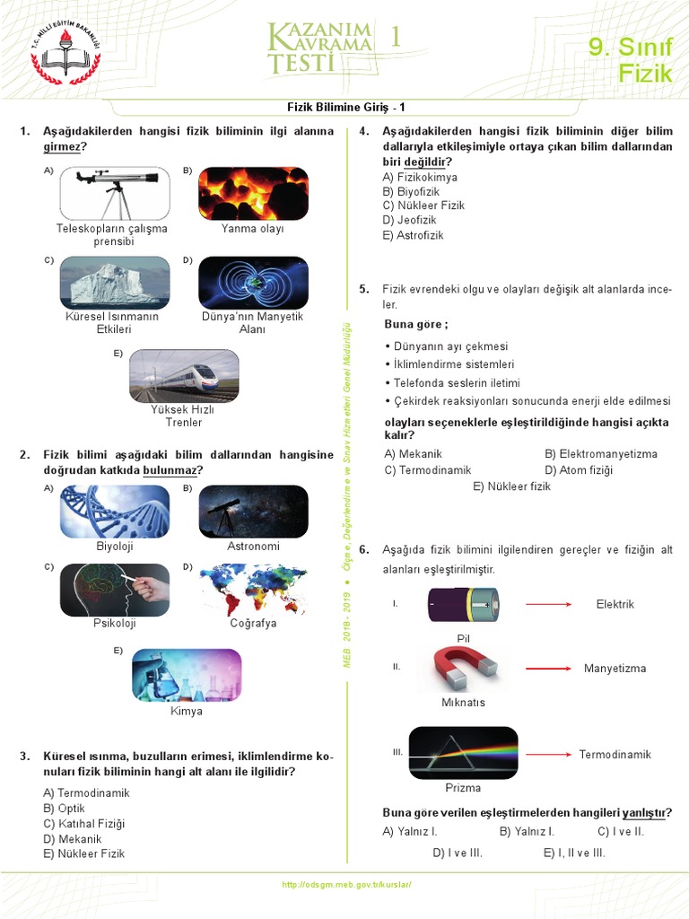 1-Fizik Bilimine Giriş - 1 | PDF