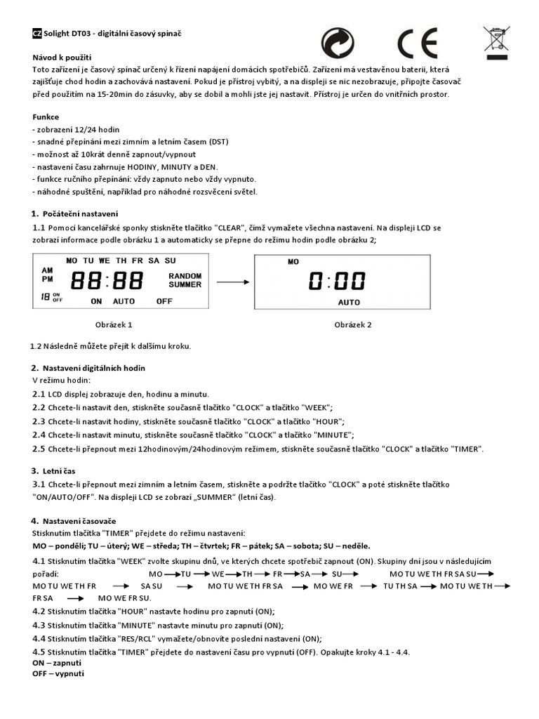 dt03 - CZ Návod | PDF