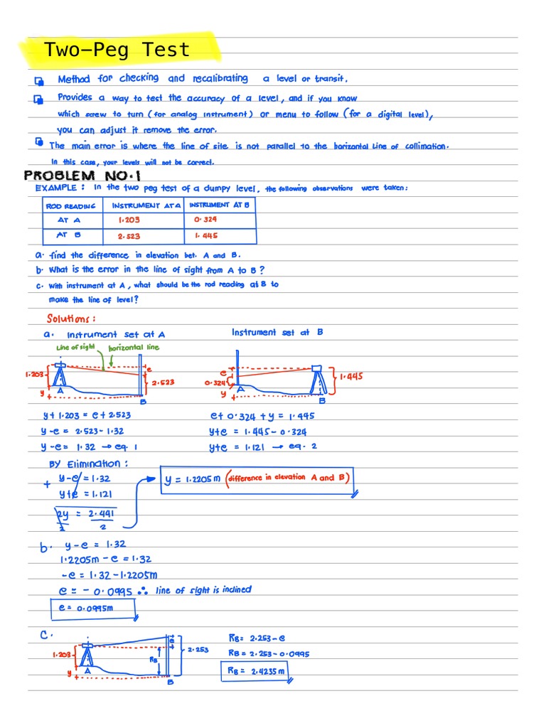 Two-Peg Test | PDF Two-Peg Test | PDF