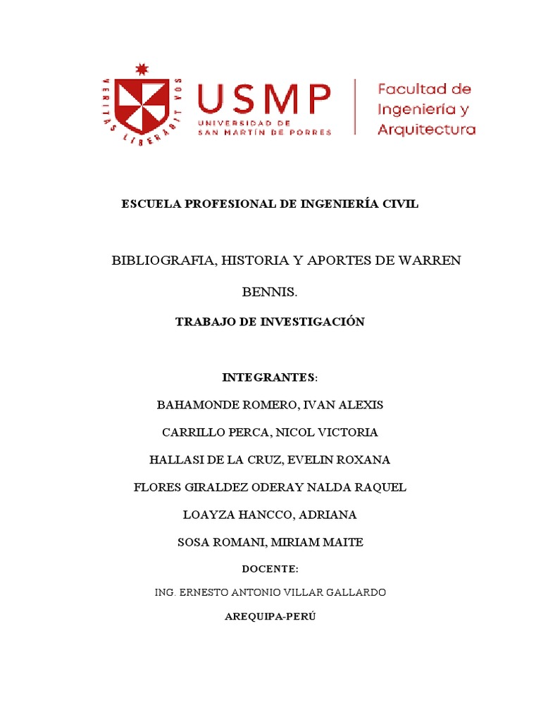Aportes y Libros de Warren Bennis | PDF