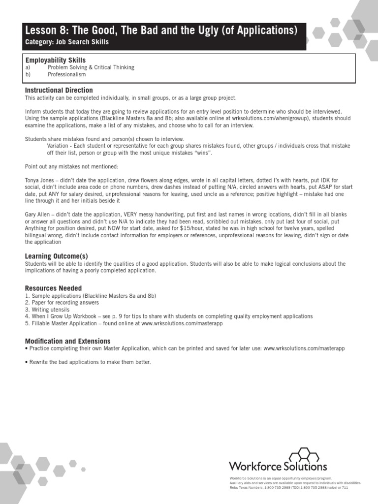 Kami Export - Zachariah Uthoff - Bad Example Job Applications | PDF ...