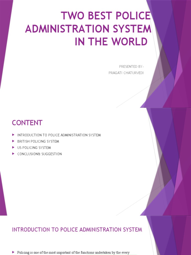 Comparing Police Administration Systems: An Analysis of the British and ...