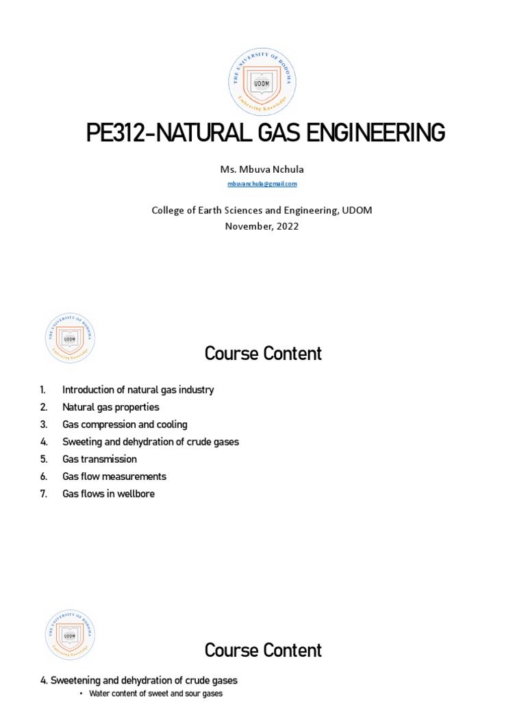 Pe312-Natural Gas Engineering S&D | PDF | Natural Gas | Water