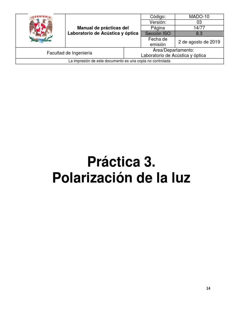 3er Practica | PDF | Óptica | Polarización (ondas)