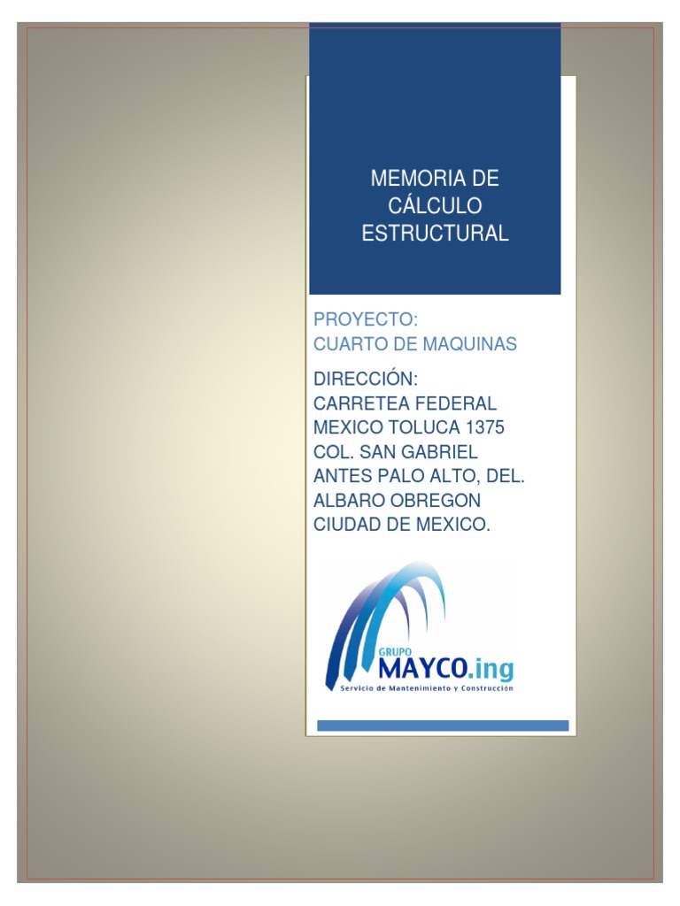 Memoria de Cálculo Estructural Edificio | PDF | Hormigón | Ingeniería ...