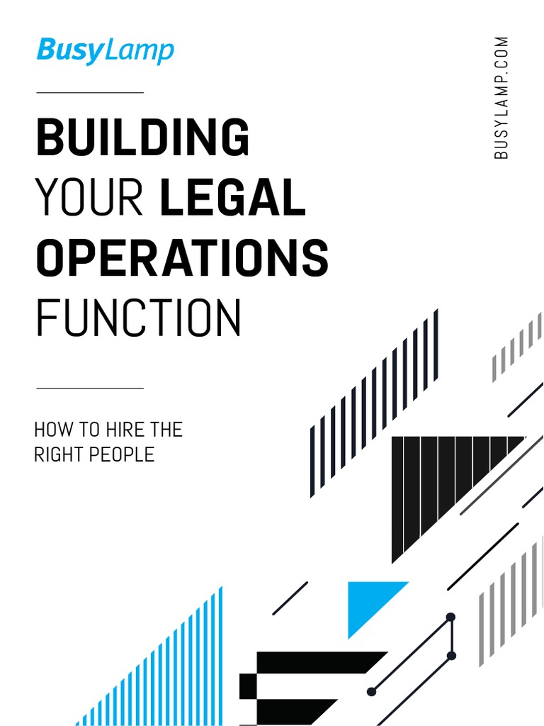 BusyLamp Building Your Legal Operations Function | PDF | Performance ...