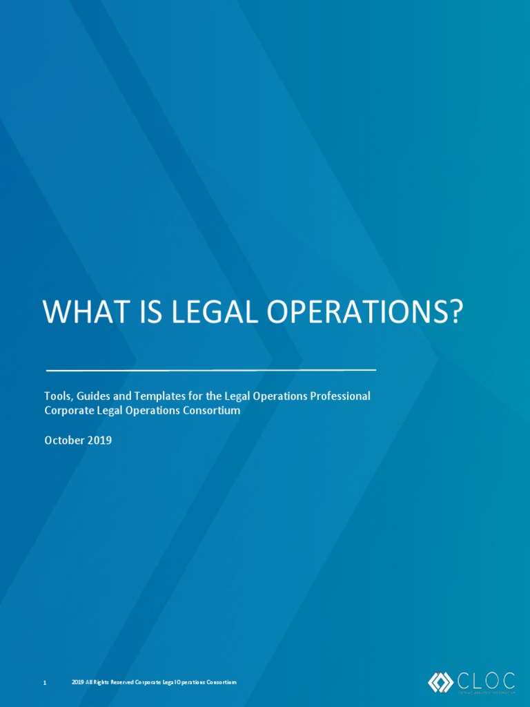 CLOC What Is Legal Ops - Oct2019 FINAL | PDF | Project Management ...