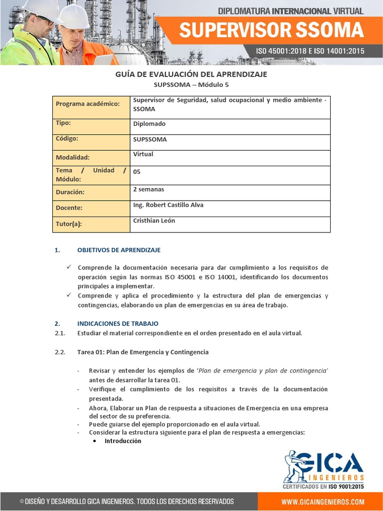 5.2 GEA - Guía de Evaluación Del Aprendizaje (GEA) - M5 | PDF | Evaluación